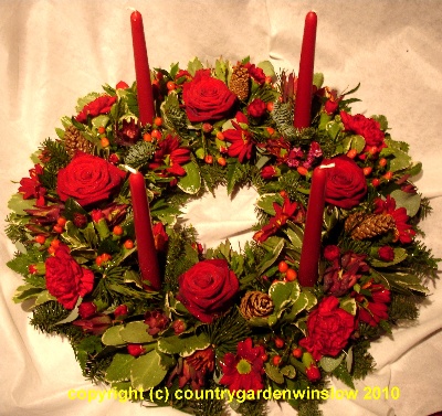 Traditional Advent Ring Xmas 10 – buy online or call 01296 714211